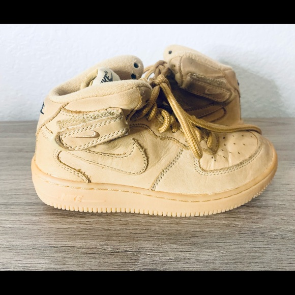 Nike | Shoes | Toddler 2cflax Wheat Nike Air Force 1 Mid Wb Ps Leather ...